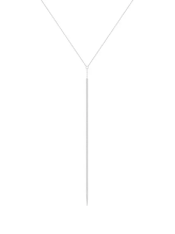 SOLO FOR DIAMONDS Diamond-embellished Drop Necklace - Silver