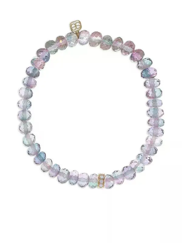 SYDNEY EVAN 14k Yellow Gold Rainbow Quartz Diamond Bracelet - Silver
