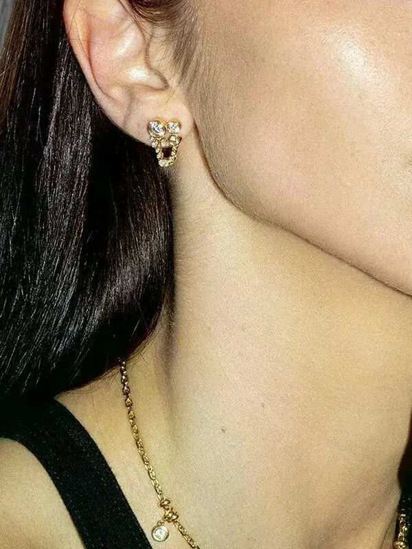 UNIFORM OBJECT 18k Yellow Diamond Earrings