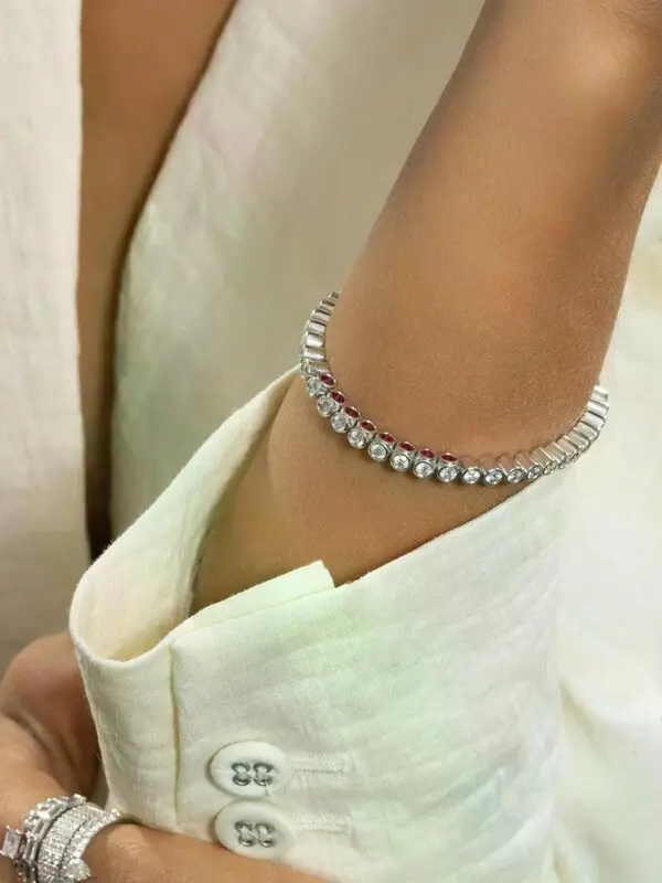 TYPE JEWELRY Ruby And Diamond Tennis Bracelet