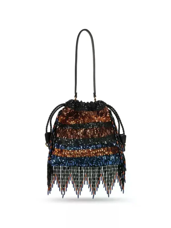 Etro Small Kalispera Bag With Sequins And Beads - Black