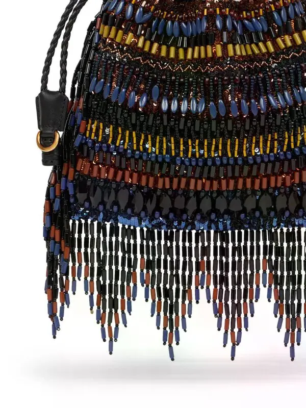 Etro Small Kalispera Bag With Sequins And Beads - Black