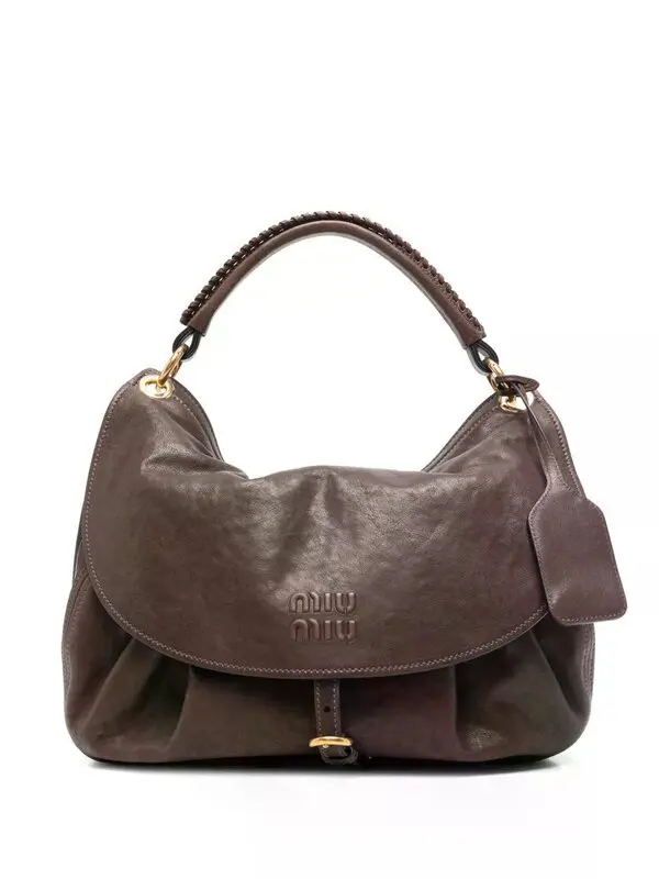 Miu Miu Rendez-vous Leather Tote Bag - Brown