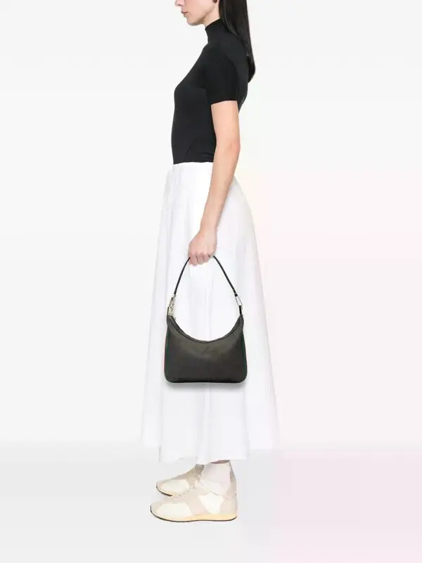 Gucci Denim Web Shoulder Bag - Black