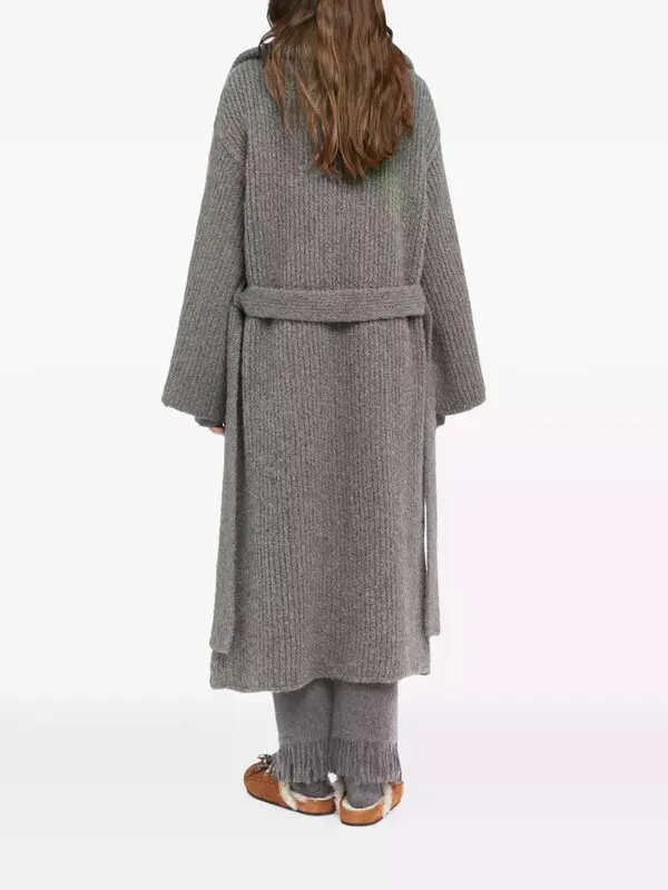 Alanui Rib-stitch Belted Coat