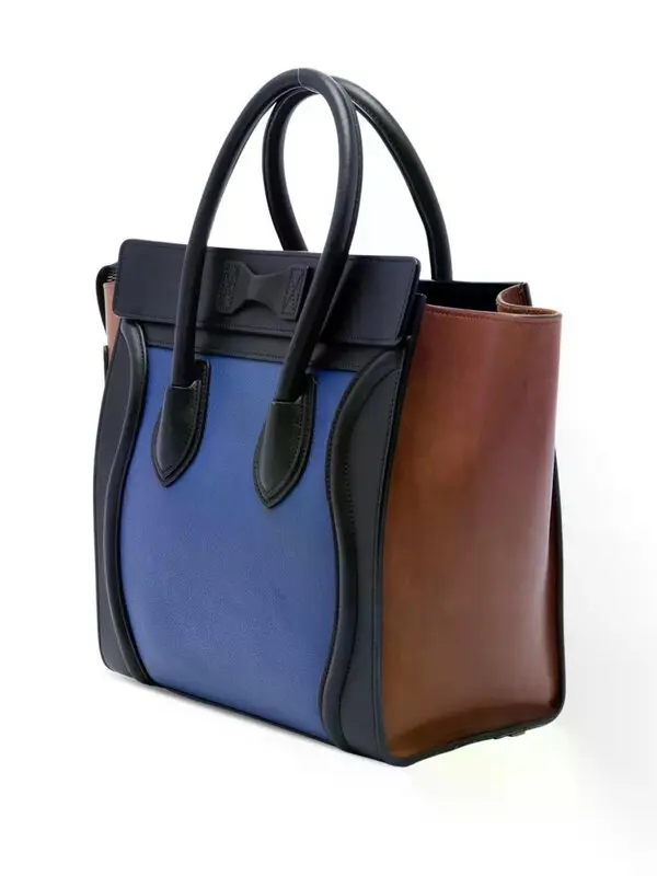 Celine 2014 Micro Tricolor Leather Luggage Tote Bag