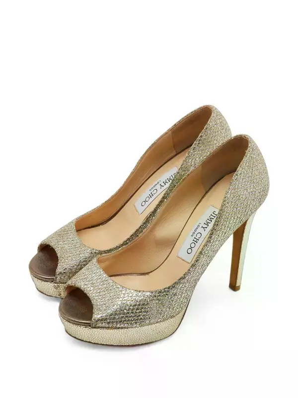 JIMMY CHOO Luna Platform Peep-toe Sandals