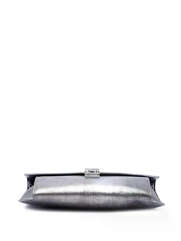 Dior 2016 Metallic Leather Shadow Soft Pouch On Chain Crossbody Bag