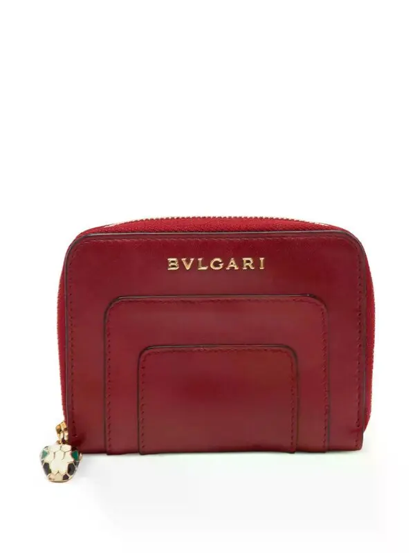 BVLGARI Serpenti Forever Zip-around Wallet - Red