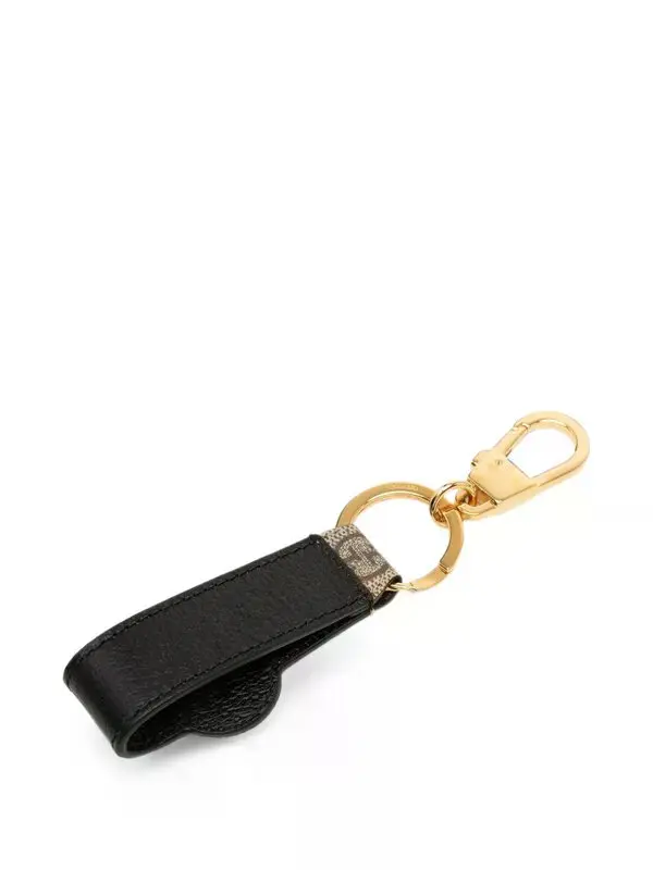 Gucci Gg Supreme And Calfskin Interlocking G Bag Charm And Ring Key Chain - Neutrals