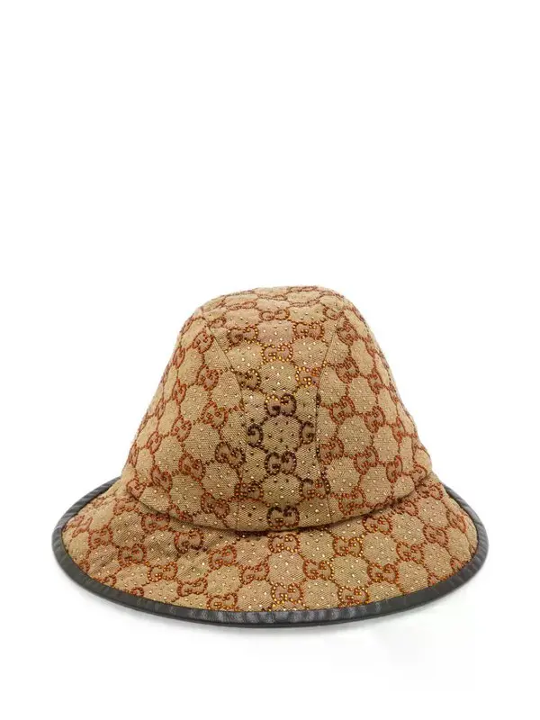 Gucci Gg Patterned Crystal Embellished Bucket Hat