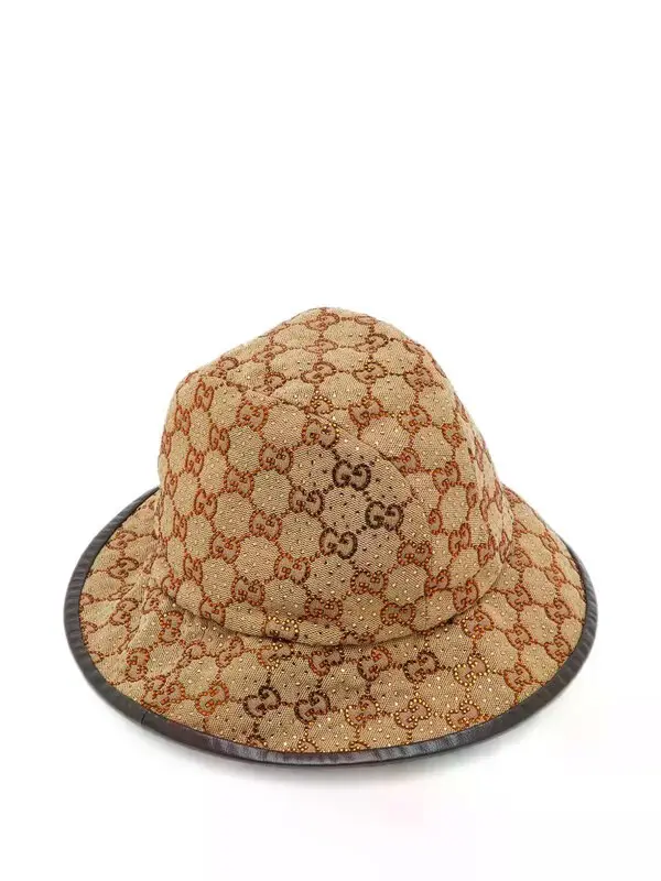 Gucci Gg Patterned Crystal Embellished Bucket Hat