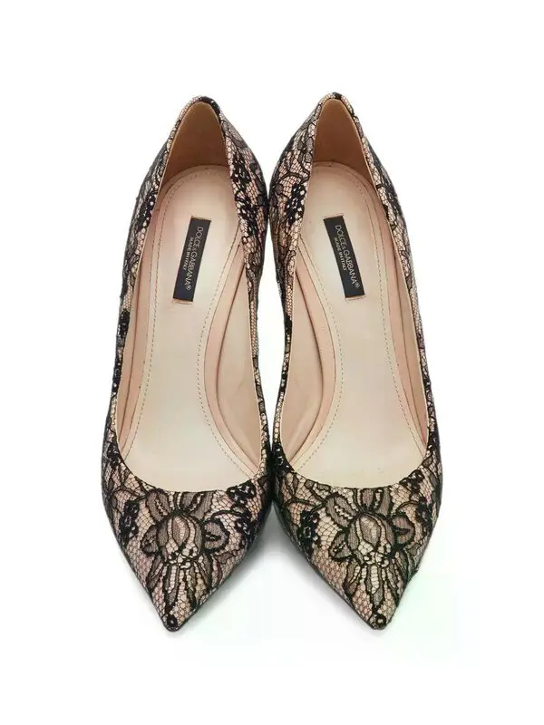 Dolce & Gabbana Black Lace Pumps