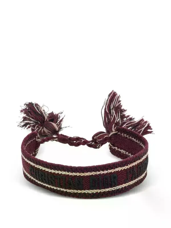 Dior J'adior Embroidered Tassel Bracelet - Red