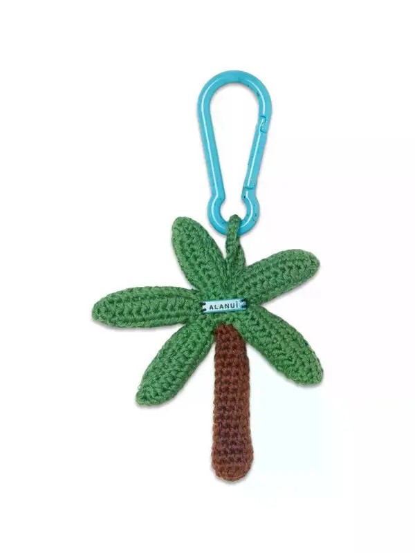 Alanui Palm Amigurumi Crochet Keyring - Green