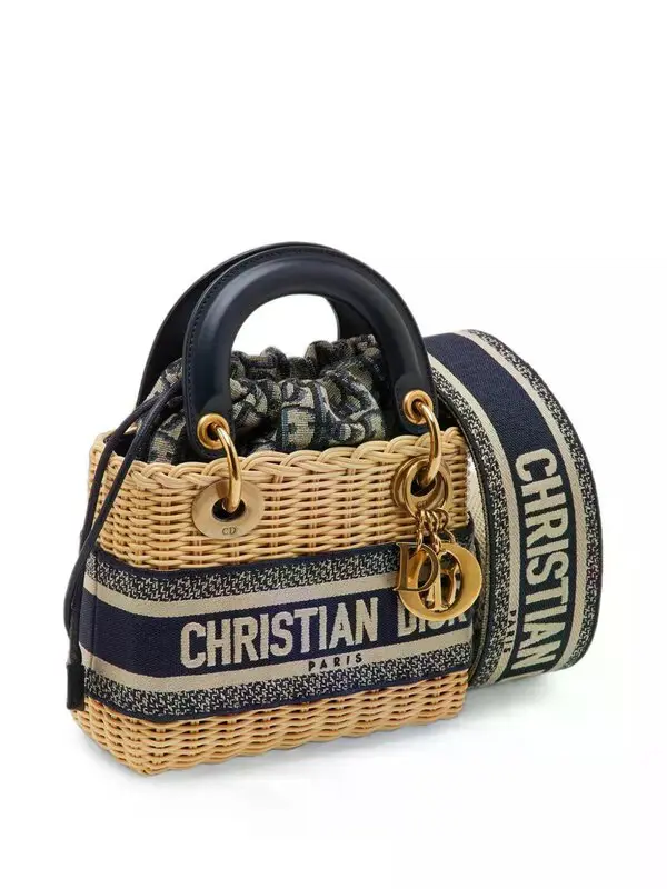 Dior Lady Woven Tote Bag