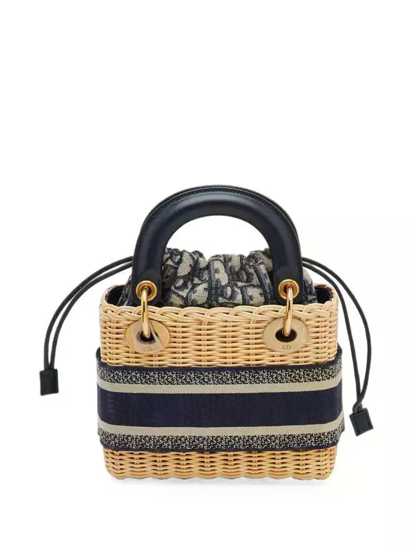 Dior Lady Woven Tote Bag