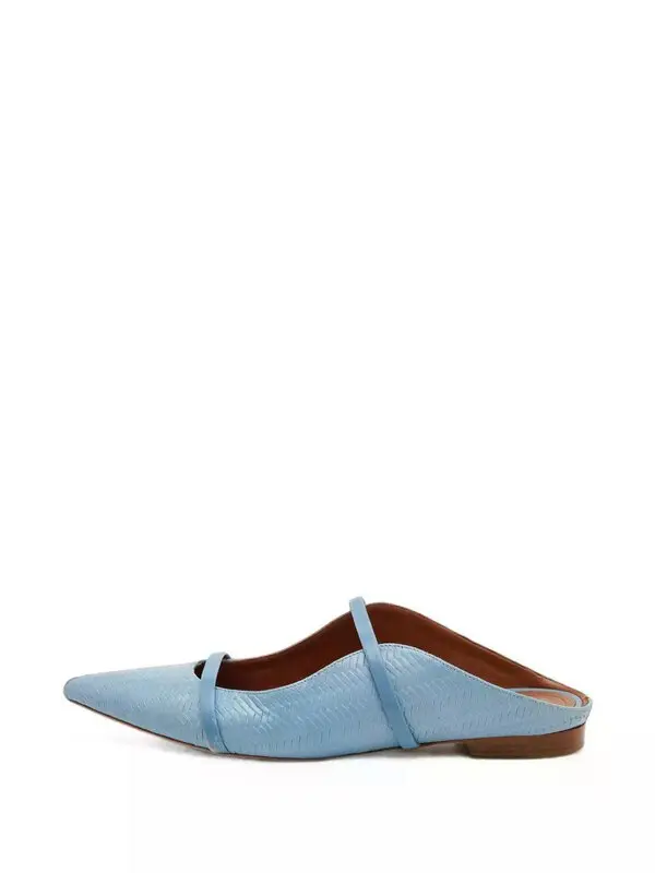 MALONE SOULIERS Maureen Woven-pattern Mules - Blue