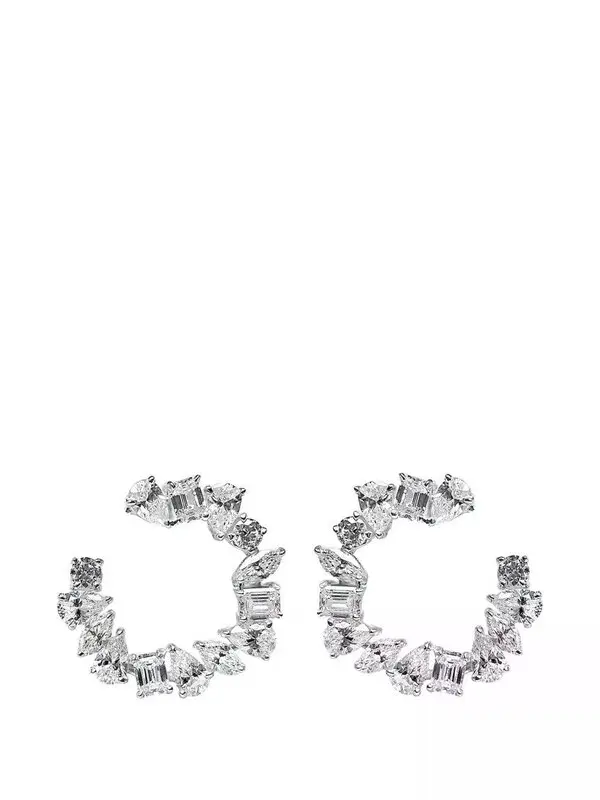 FANTASIA BY DESERIO Multi-shape Swirl Earrings - Silver