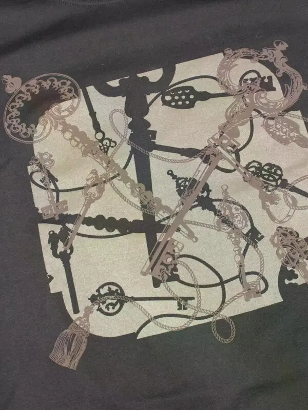 Hermès Cotton Cartouche Print Crewneck Dress