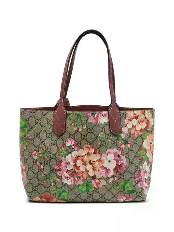 Gucci Reversible Gg Supreme Blooms Tote Bag - Neutrals