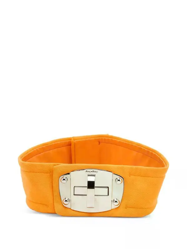 Miu Miu Turn-lock Wide Belt - Orange