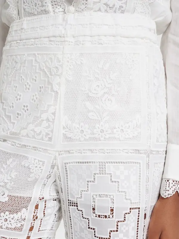 Zimmermann Embroidered Lace Trousers