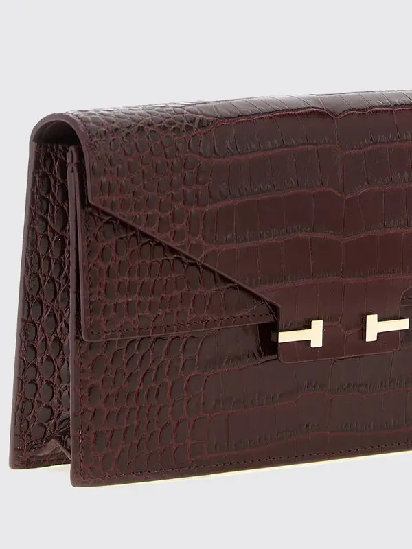 TOM FORD Crocodile Effect Shoulder Bag - Red