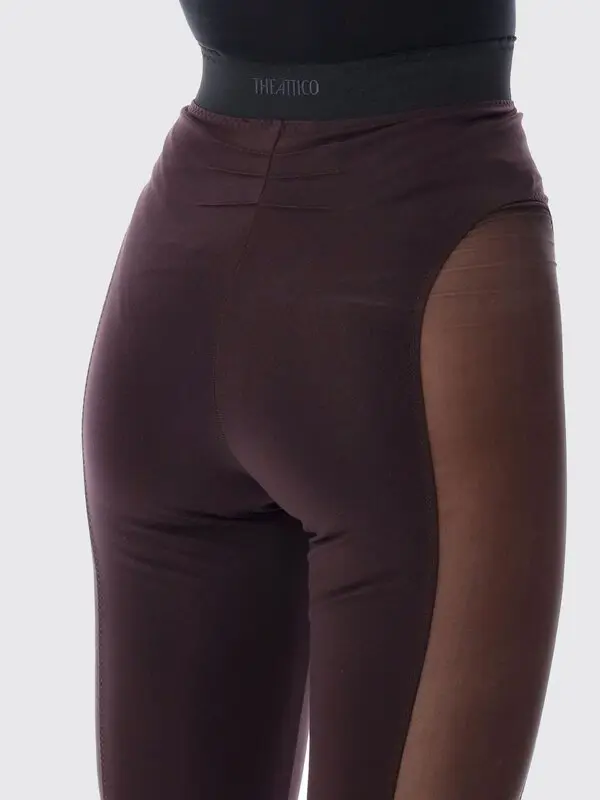Attico Skinny High-waisted Jersey Leggings With Side Bands
