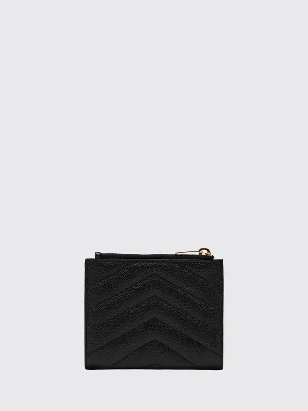 Saint Laurent Cassandre Grain De Poudre Leather Bifold Wallet