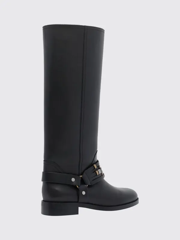 Pinko Tall Buckled Leather Boots