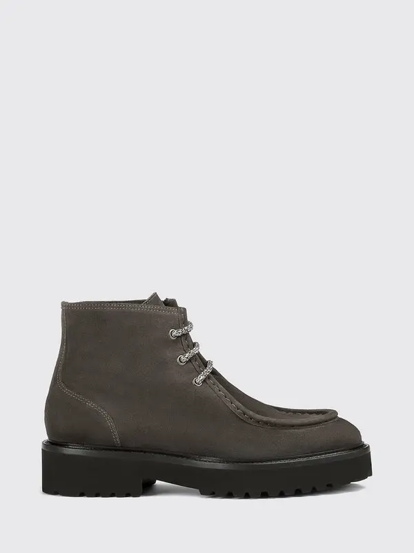 DOUCAL'S Suede Chukka Boots With Lug Sole - Grey