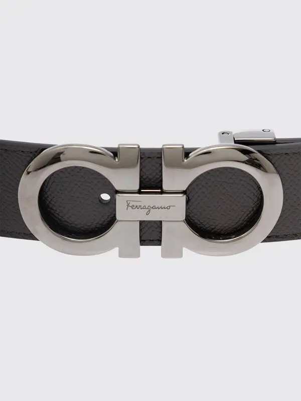 FERRAGAMO Gancini Buckle Belt - Brown