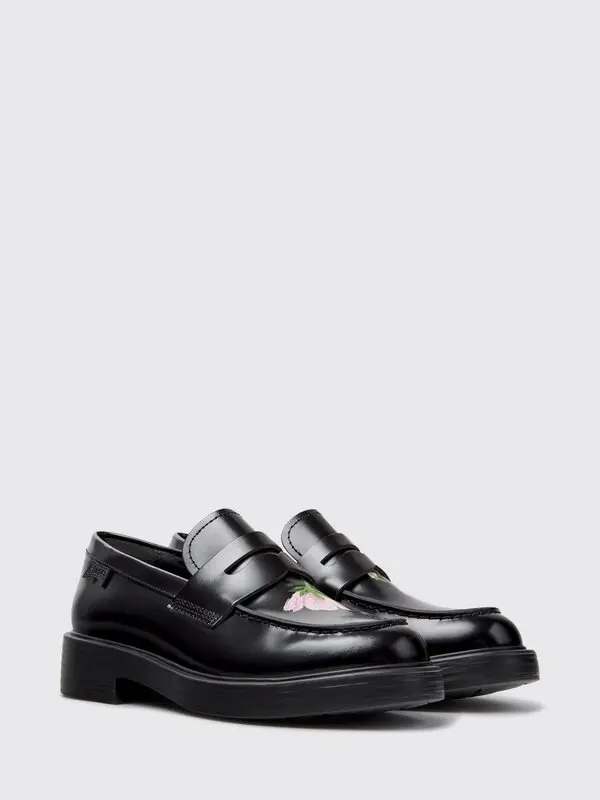 Camper Loafers With Floral Embellishment
