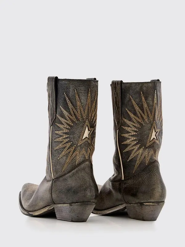 GOLDEN GOOSE Distressed Embroidered Boots