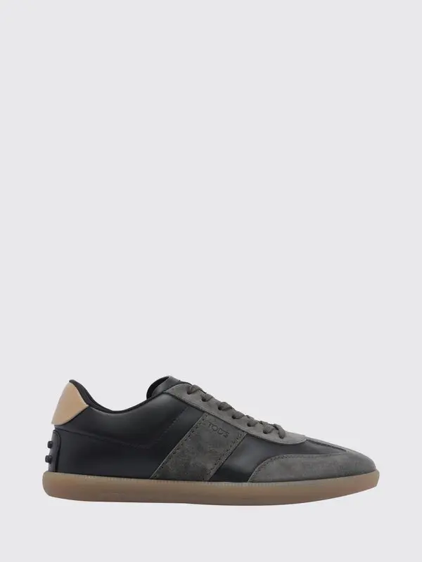 TOD'S Paneled Suede And Leather Trainers - Brown