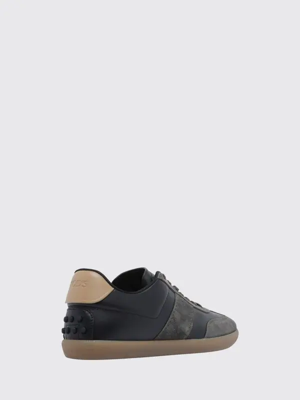 TOD'S Paneled Suede And Leather Trainers - Brown