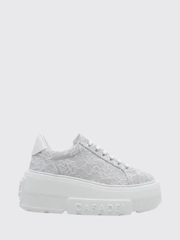 Casadei Lace Trainers - Silver