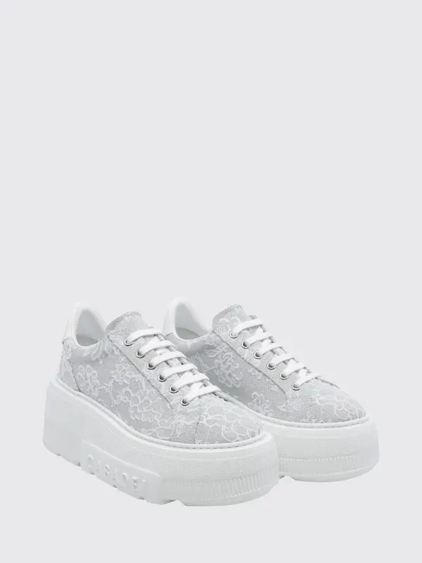 Casadei Lace Trainers - Silver