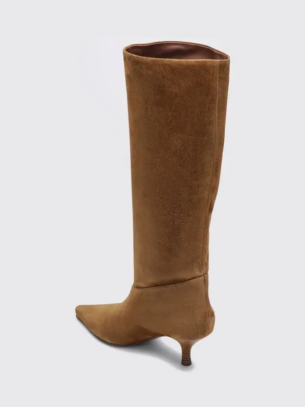 Paris Texas Suede Knee-high Stiletto Boots - Burnt