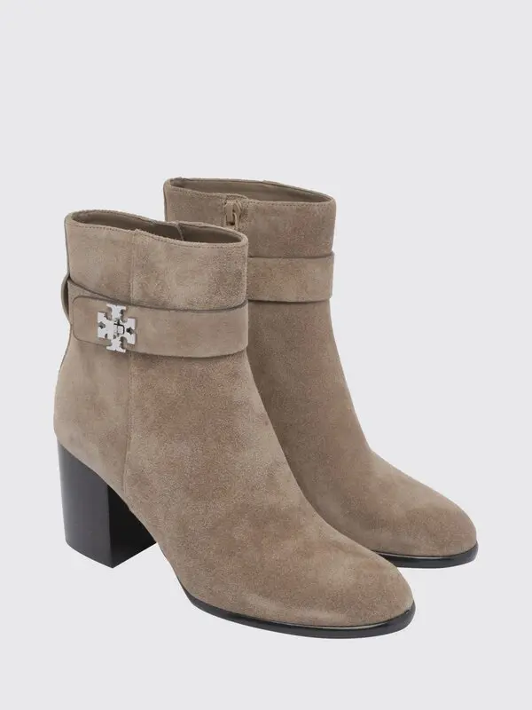 Tory Burch Suede Ankle Boots With Buckle Detail