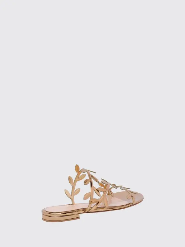 GIANVITO ROSSI Metallic Leaf Embellished Sandals