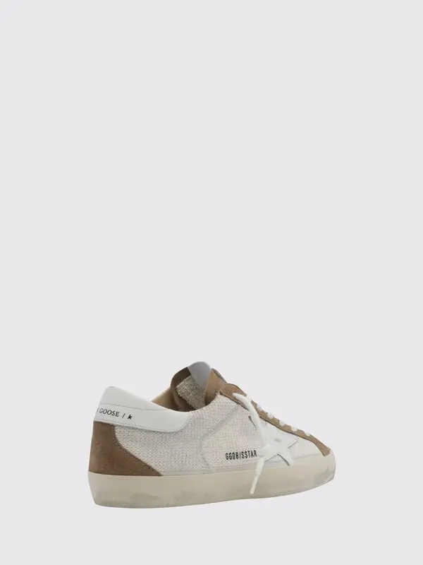 GOLDEN GOOSE Super-star Leather And Suede Sneakers With Distressed Finish - White
