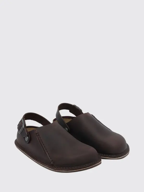 BIRKENSTOCK Lutry Premium Oiled Leather Slingback Mules - Brown