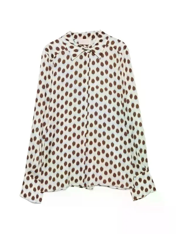 I BLUES Abstract-print Long-sleeve Shirt