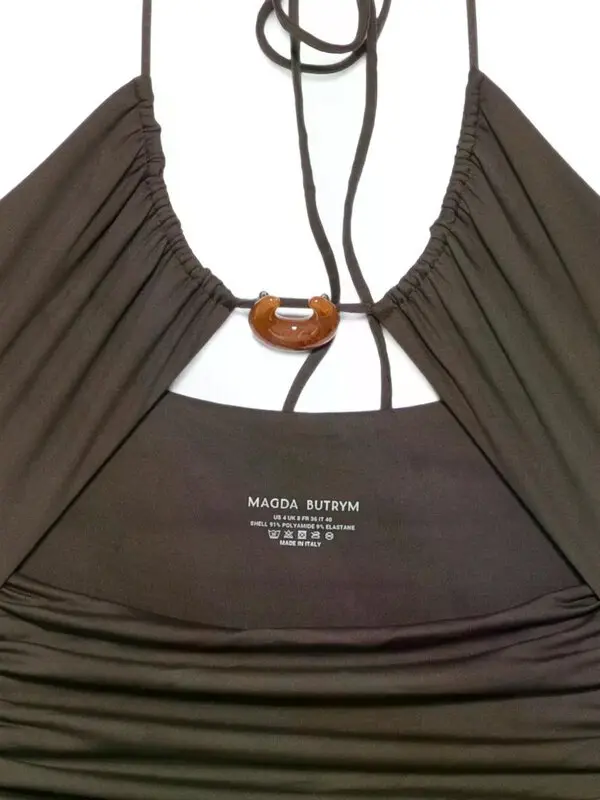 Magda Butrym Embellished Ruched Swimsuit
