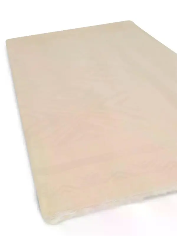 Alberta Ferretti Geometric-pattern Frayed Scarf - Neutrals