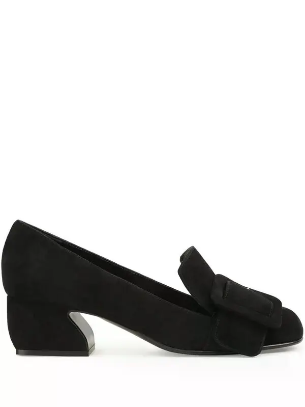 SERGIO ROSSI Buckled Block Heel Pumps