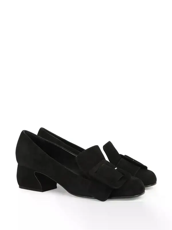SERGIO ROSSI Buckled Block Heel Pumps
