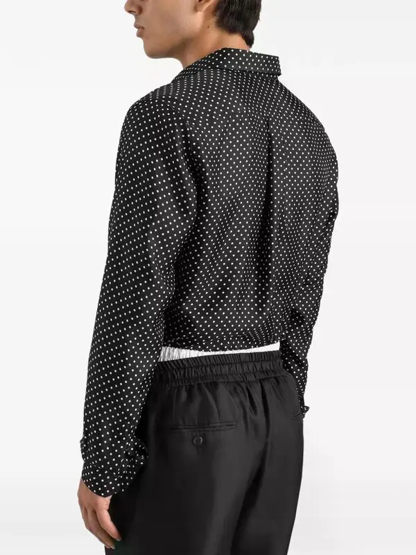 Dolce & Gabbana Polka Dot-print Martini Twill Shirt